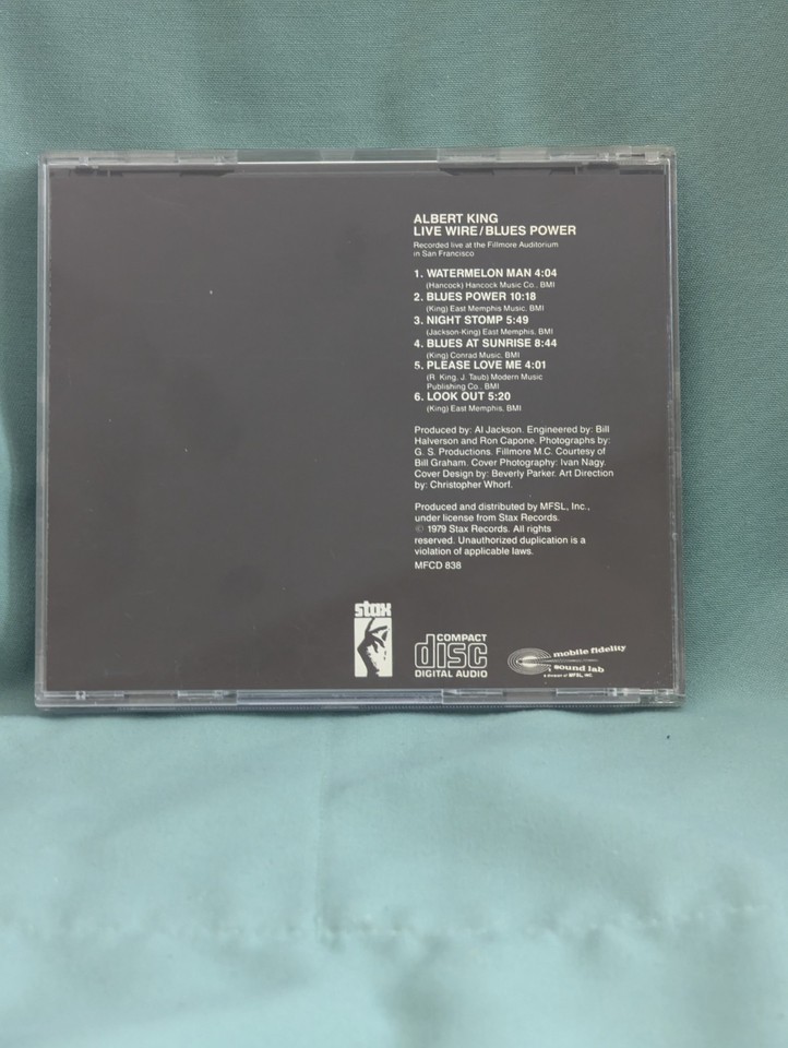 ALBERT KING - LIVE WIRE / BLUES POWER - MOBILE FIDELITY CD | eBay