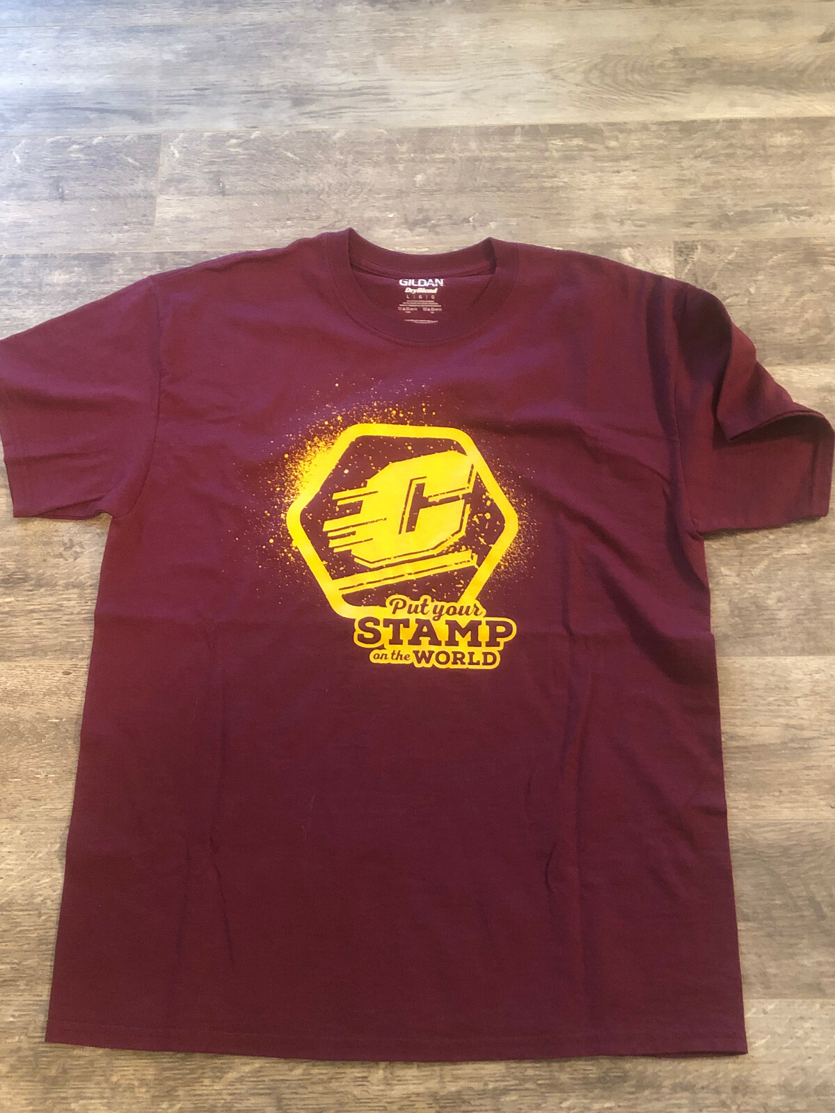 CMU Central Michigan University LARGE Maroon Short Sleeve T Shirt | eBay