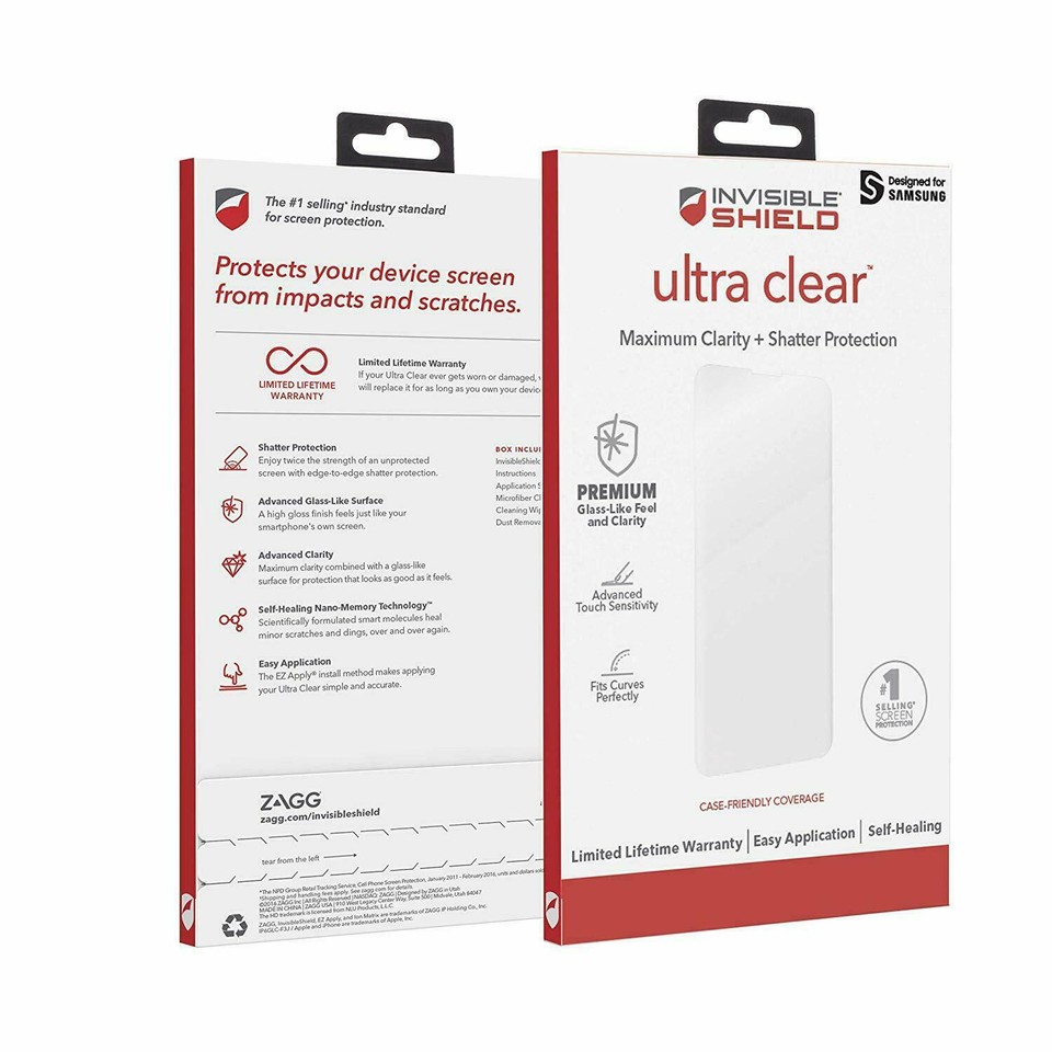 ZAGG Ultra Clear Military Grade Film Screen Protector for S10 ...