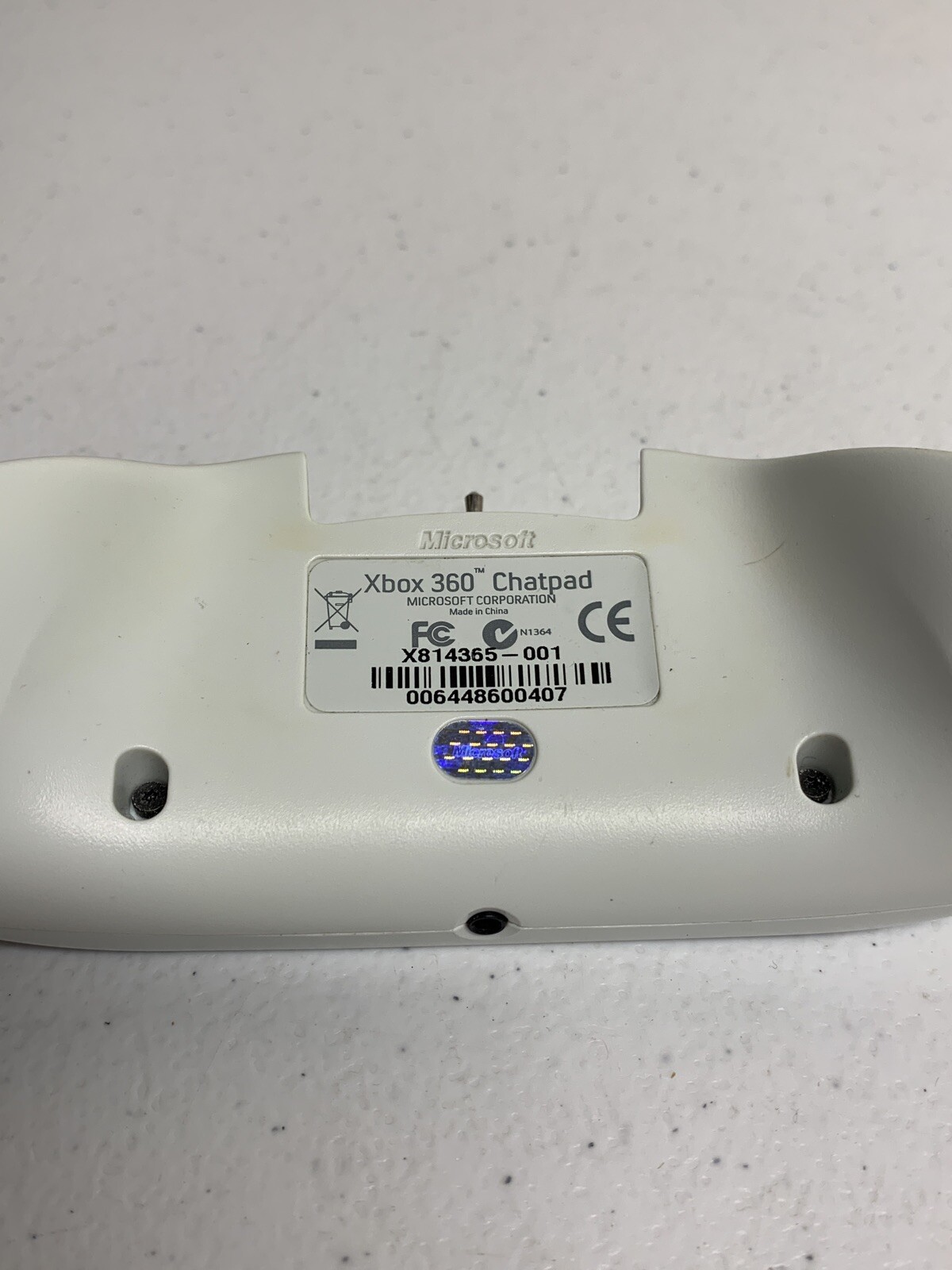 Genuine Microsoft Xbox 360 Controller Chatpad Keypad White X814365-001 ...