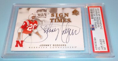Johnny Rodgers Signed Autographed 2012 SP Authentic Card Nebraska PSA ...