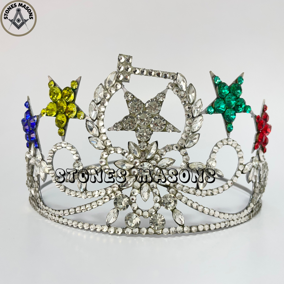 OES Five Star Grand Worthy Matron Crown Silver tone Adjustable Fitting ...