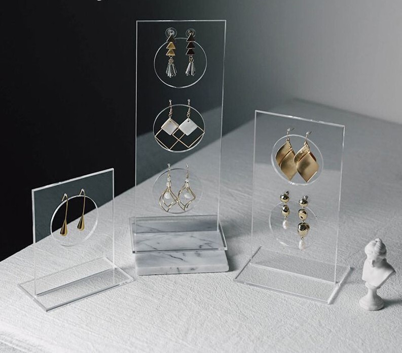 Clear Acrylic Jewelry Display - Drop Earrings Stand Ear Studs Storage ...