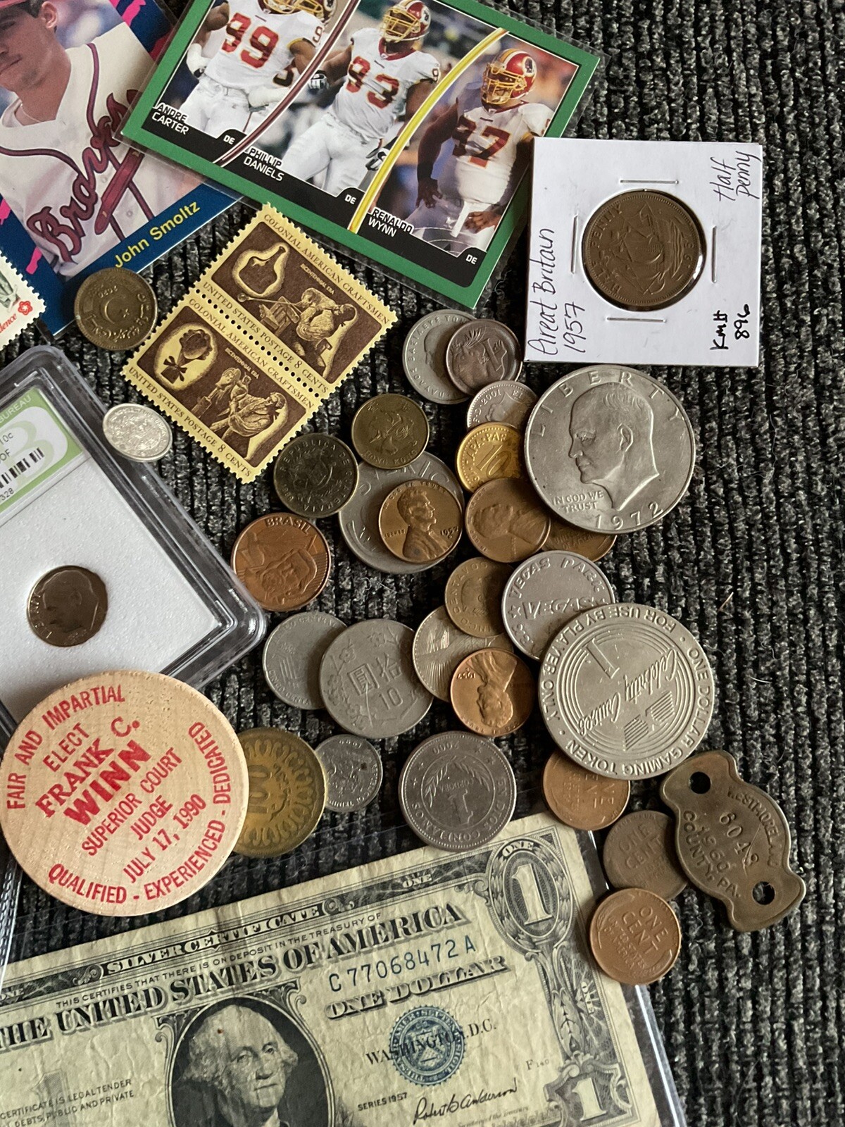 Collectible Junk Drawer Coin Lot JFK SILVER/FDR SLAB/SILVER CERT ...