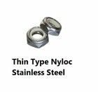 Qty 100 THIN Hex NYLOC Nut 1/4" UNC Imperial Stainless A2 70 G304 Lock | eBay Australia