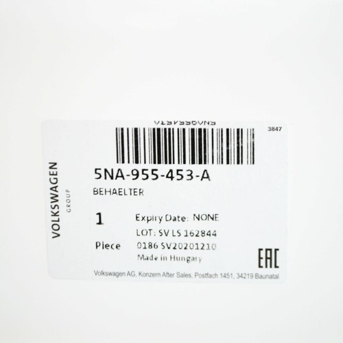 VOLKSWAGEN TIGUAN AD MK2 WINDSHIELD WASHER RESERVOIR TANK 5NA955453A NO ...