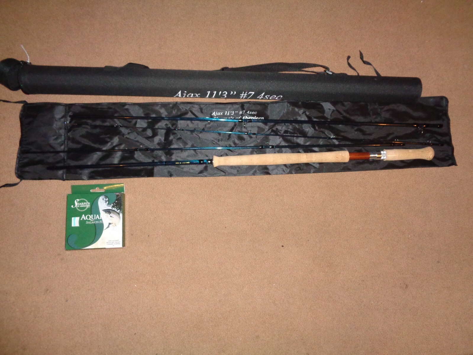 Sharpes of aberdeen swith rod ajax 11ft3in plus sharpes #7 floating ...