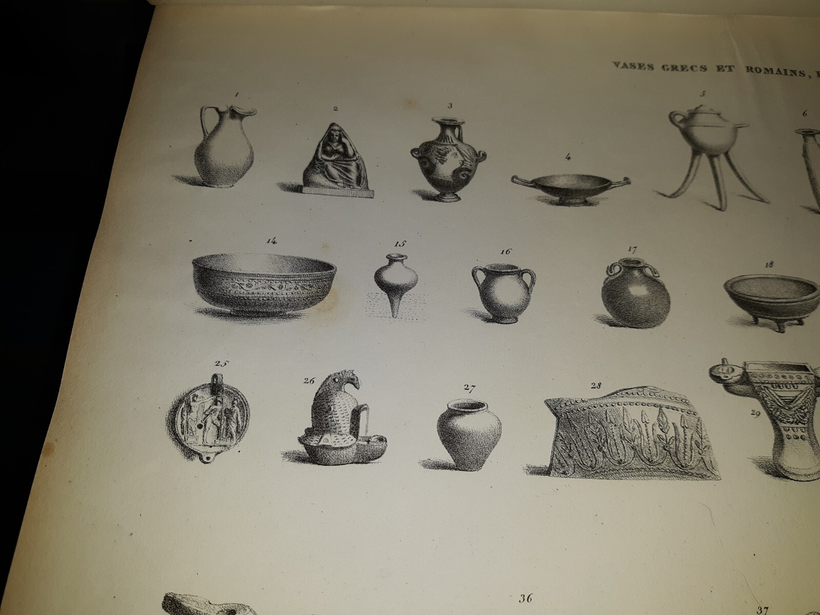 Antique 1700's Lithograph Print Depicting Antiquities | eBay