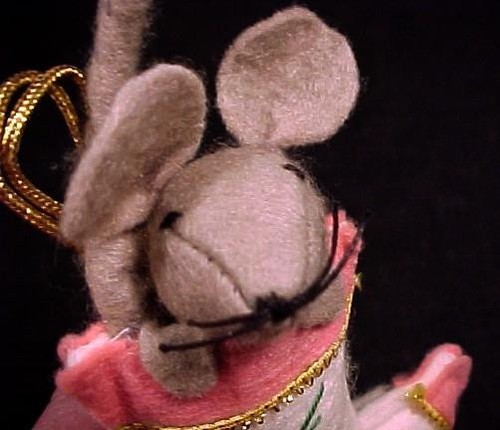 Mouse in Stocking Christmas Tree Ornament 6 inch Felt Hand Made Crafted ...