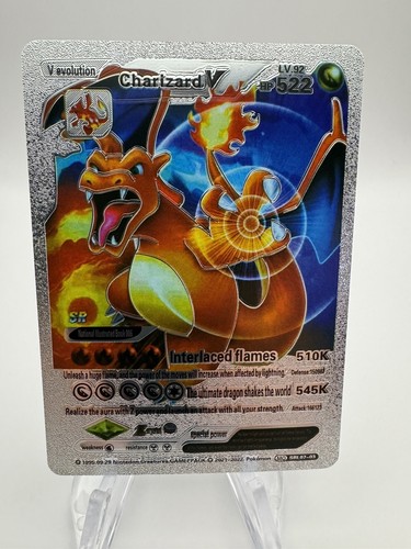 Charizard V - Silver Foil Pokemon FAN ART Card | eBay