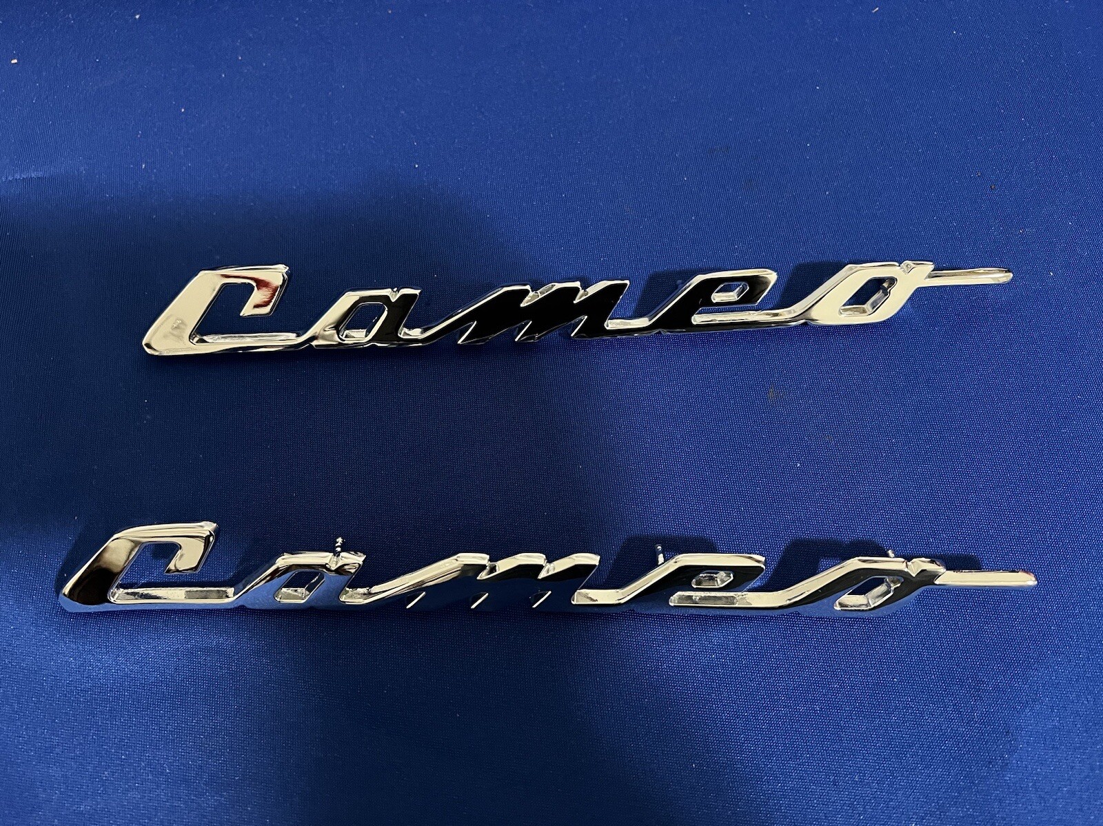 1957 - 1958 Chevrolet Cameo Script Show Chrome Letters Pair #3739142 ...
