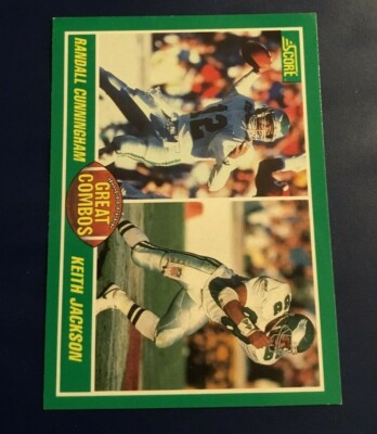 1989 Score # 281 KENNY JACKSON & RANDALL CUNNINGHAM Philadelphia Eagles ...