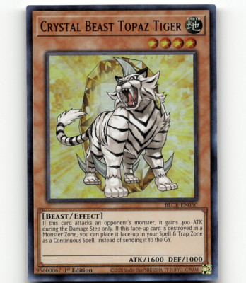 Yugioh Crystal Beast Topaz Tiger Battles of Legend: Crystal Revenge ...