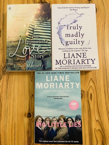 3 x Liane Moriarty Big Little Lies, Hypnotist’s Love Story, Truly Madly ...
