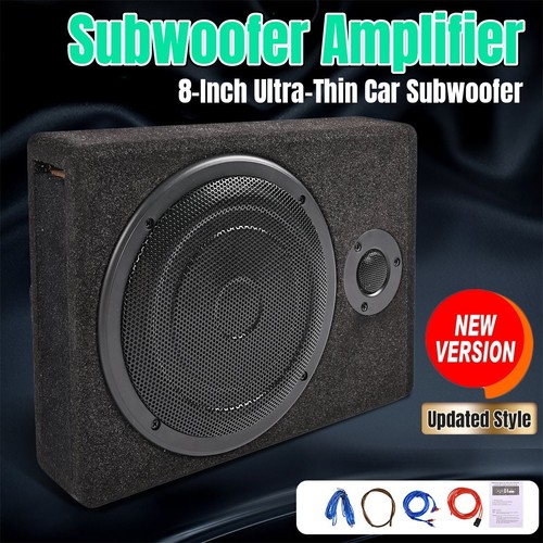8" 800W Auto Aktiv Subwoofer Bassbox mit Verstärker KFZ Untersitz ...