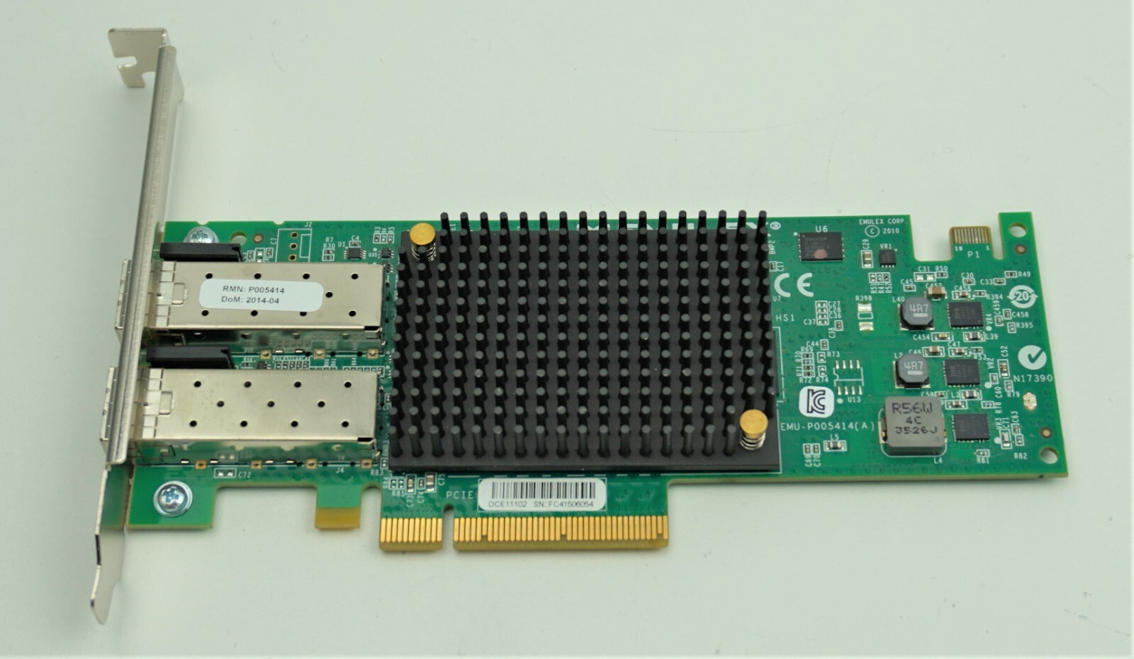 Dell 07GGKT Emulex Oce11102 Dual-Port 10GB SFP PCIe Network Interface ...