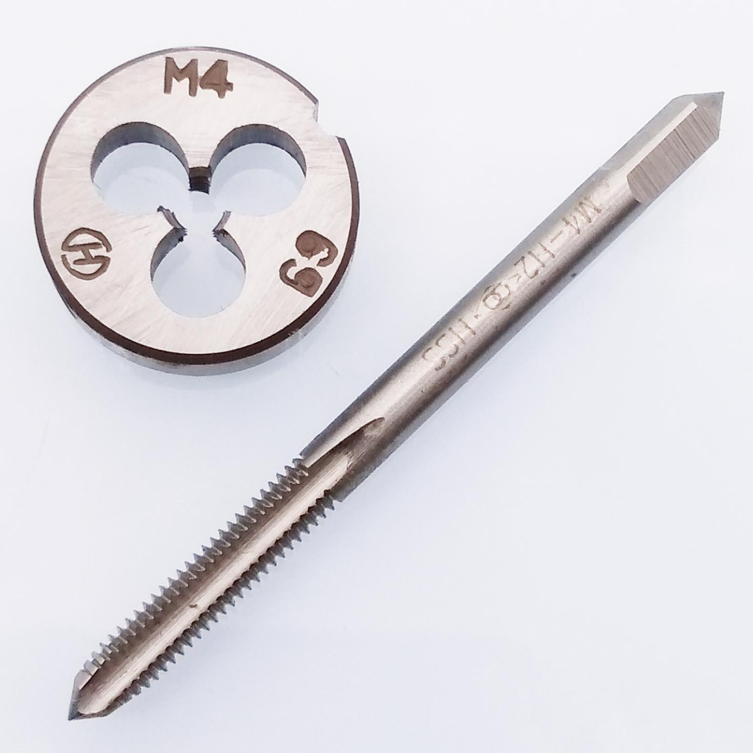 US Stock HSS M4 x 0.7mm Tap & M4 x 0.7mm Die Metric Thread Right Hand ...