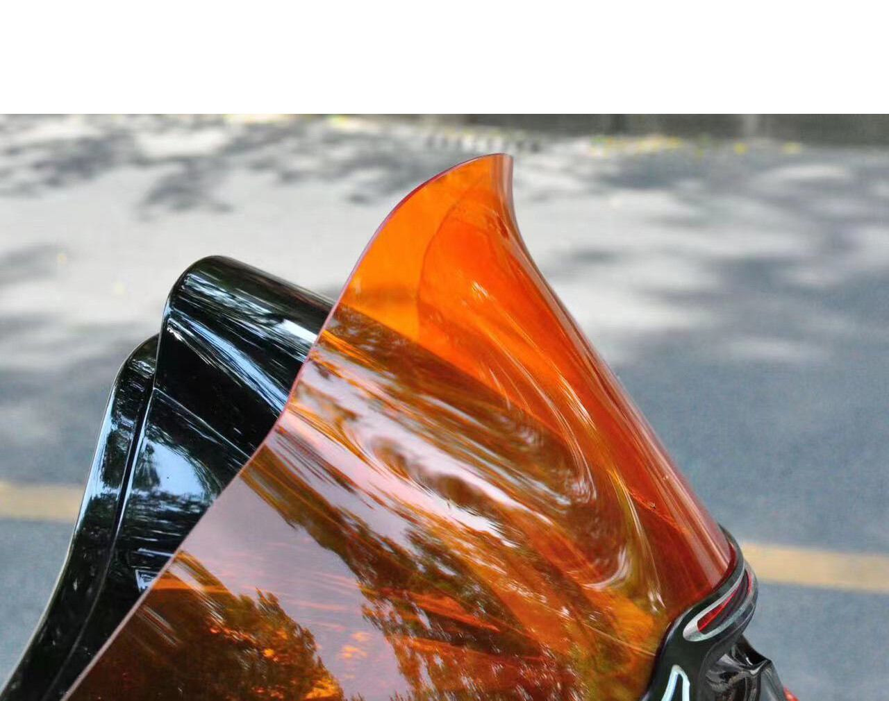 7.0" Orange Windshield Windscreen fits Harley Touring Road Glide ...