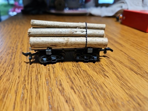 HO scale AHM Rivarossi log logging flat skeleton car train | eBay