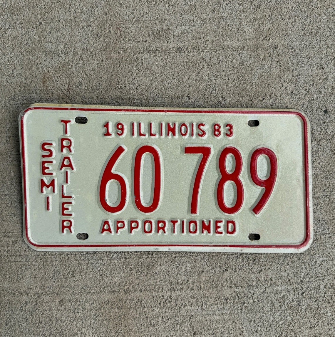 1983 Illinois Semi Trailer License Plate Auto Tag Garage Decor ...