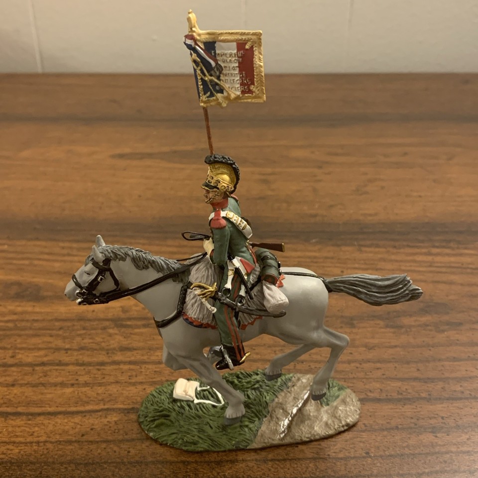 W. Britain 36030 Napoleonic Waterloo French 4th Lancers Guidon Bearer ...