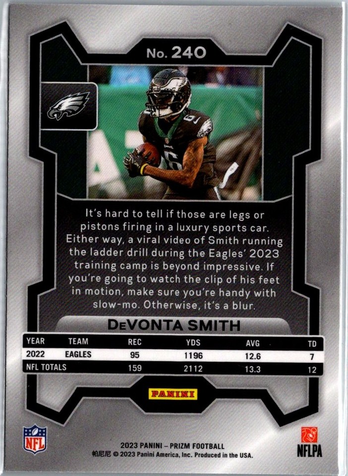 2023 Panini Prizm #240 DeVonta Smith | eBay