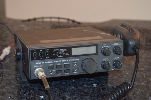 Realistic HTX-100 10-Meter SSB/CW Mobile Ham Radio Transceiver w/ Cable ...