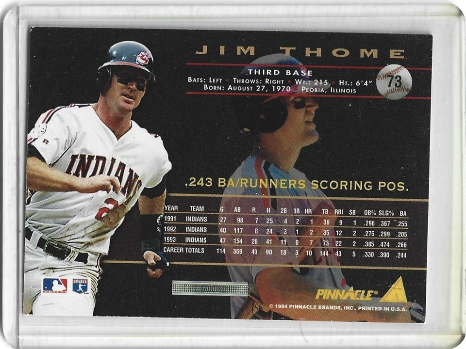 MLB HOF Jim Thome Signed On-Card Autograph Card | eBay