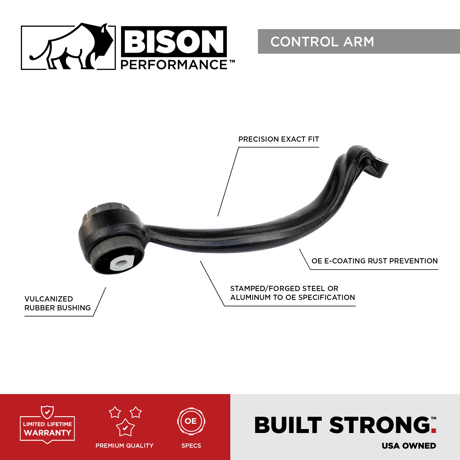 Bison Performance 4pc Front Upper Lower Control Arms Kit For Mercedes ...