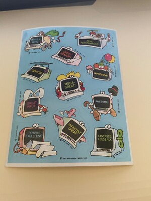 Vintage 1980s Computer Sticker Sheet | eBay
