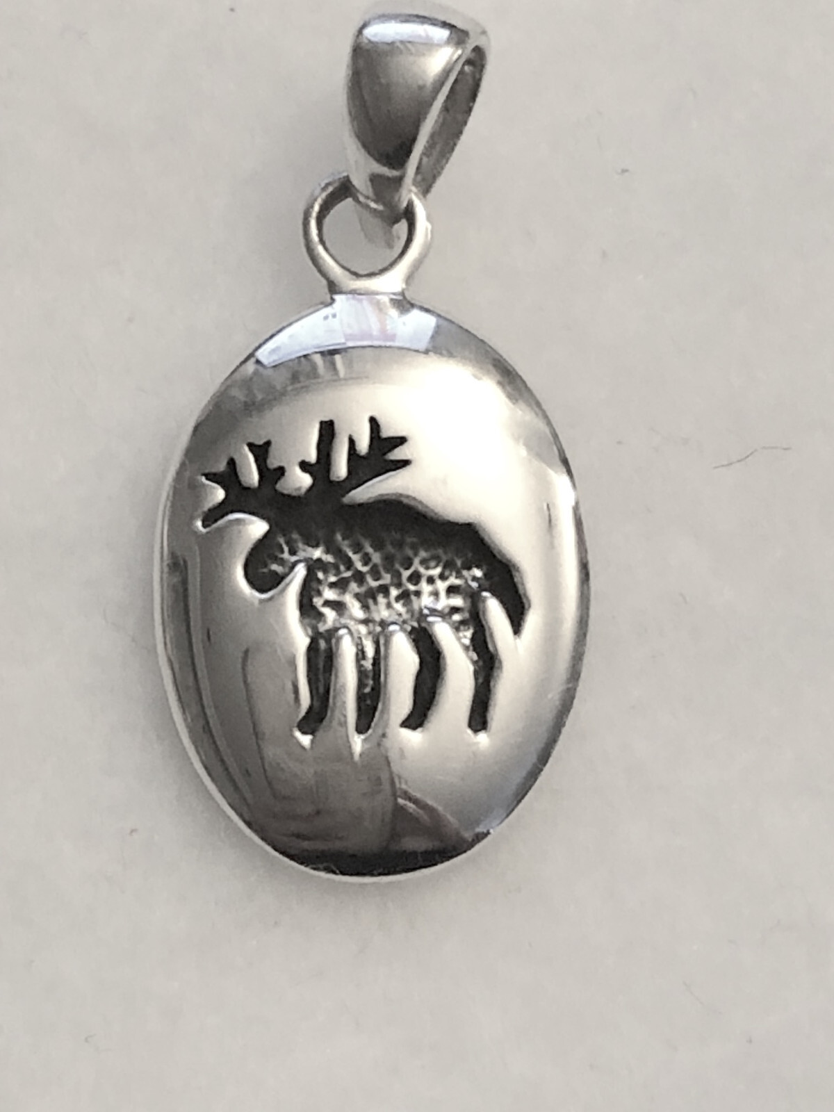 Wild Things Sterling Silver Moose in Disc Pendant | eBay