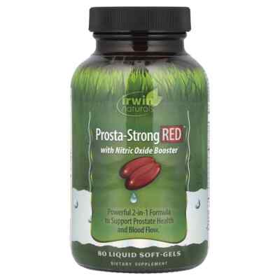 Irwin Naturals Prosta-Strong RED, with Nitric Oxide Booster, 80 Liquid ...