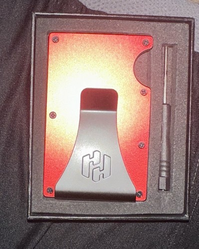 Hayvenhurst Slim Wallet For Men Red Pocket RFID Blocking Minimalist | eBay