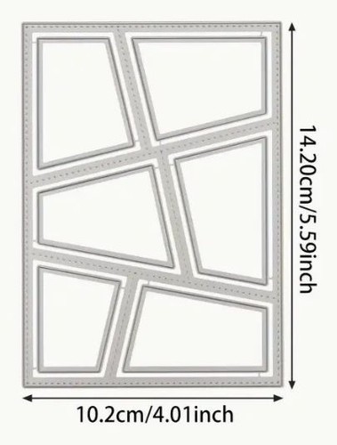 Unbranded Rectangle Stitched Patchwork Background Frame Cutting Dies ...
