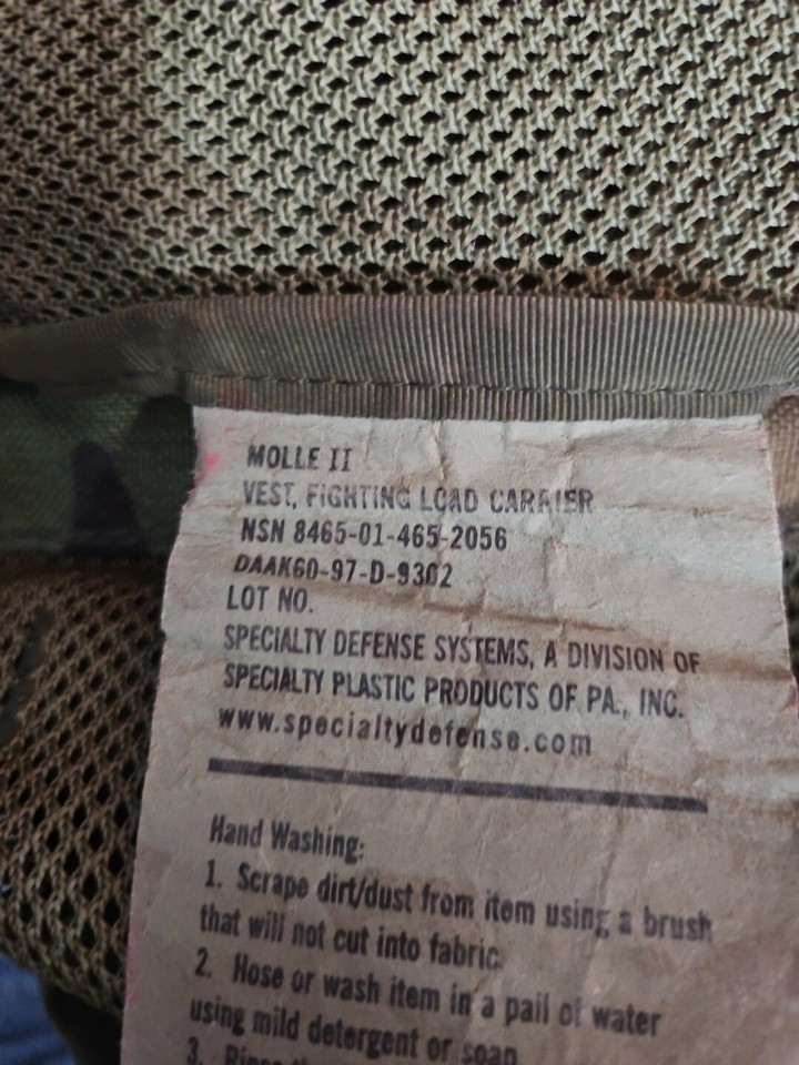 USMC Tricolor Woodland Molle II Fighting Load Vest 8465014652056 | eBay