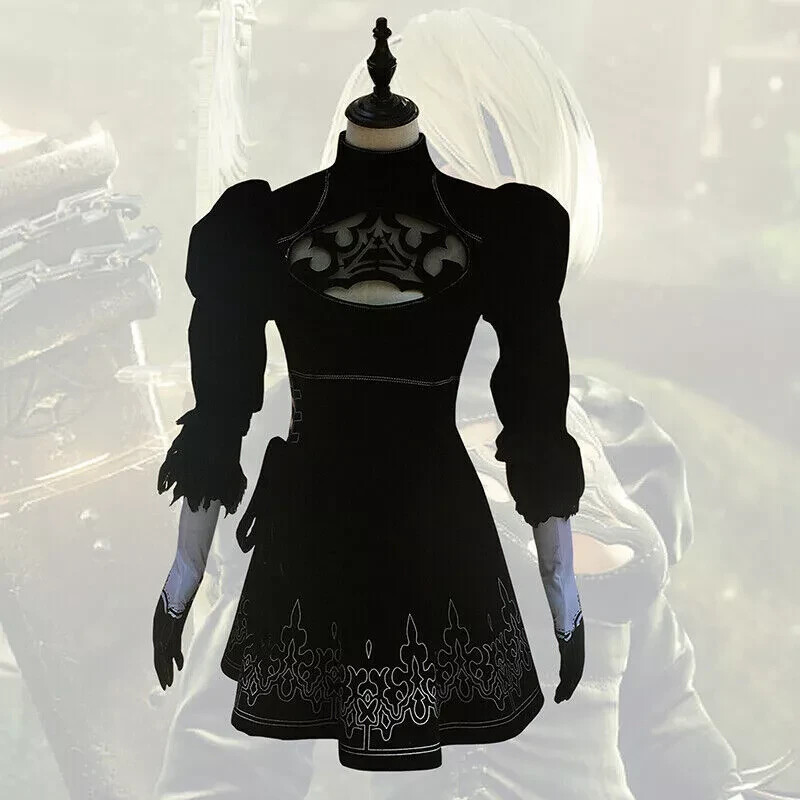 NieR Automata cosplay Yorha 2B No.2 Type B Anime Skirt Dress Costume ...