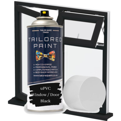 uPVC Aerosol Spray Paint Black Windows Doors Plastic Cladding Fascia ...