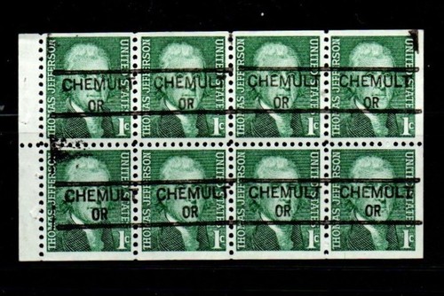 Chemult OR precancel booklet pane 1 cent green Thomas Jefferson | eBay