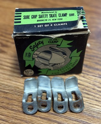 Antique Safety Sure Grip Skate Roller Skating Clamp w/ Original Box | eBay