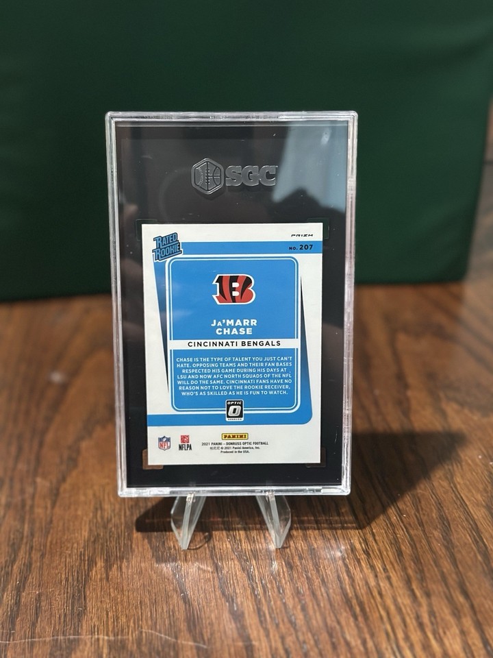 2021 Donruss Optic Ja'Marr Chase Teal Velocity RC Rated Rookie #207 SGC ...