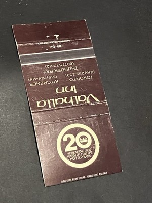 Vintage Canada Matchbook “Valhalla Inn” Toronto • Kitchener | eBay
