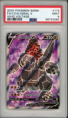 2020 Pokemon SWSH Vivid Voltage Coalossal V Full Art #173 PSA 9 | eBay