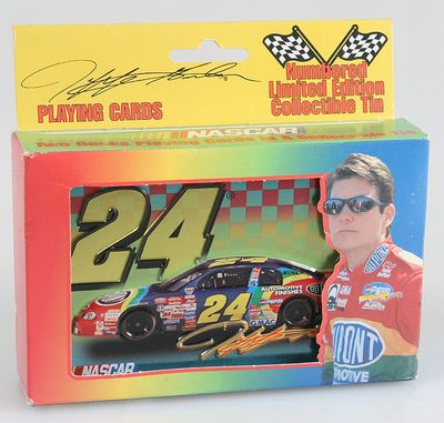 JEFF GORDON NASCAR 2 SET PLAYING CARDS IN LIMITED EDITION COLLECTIBLE ...