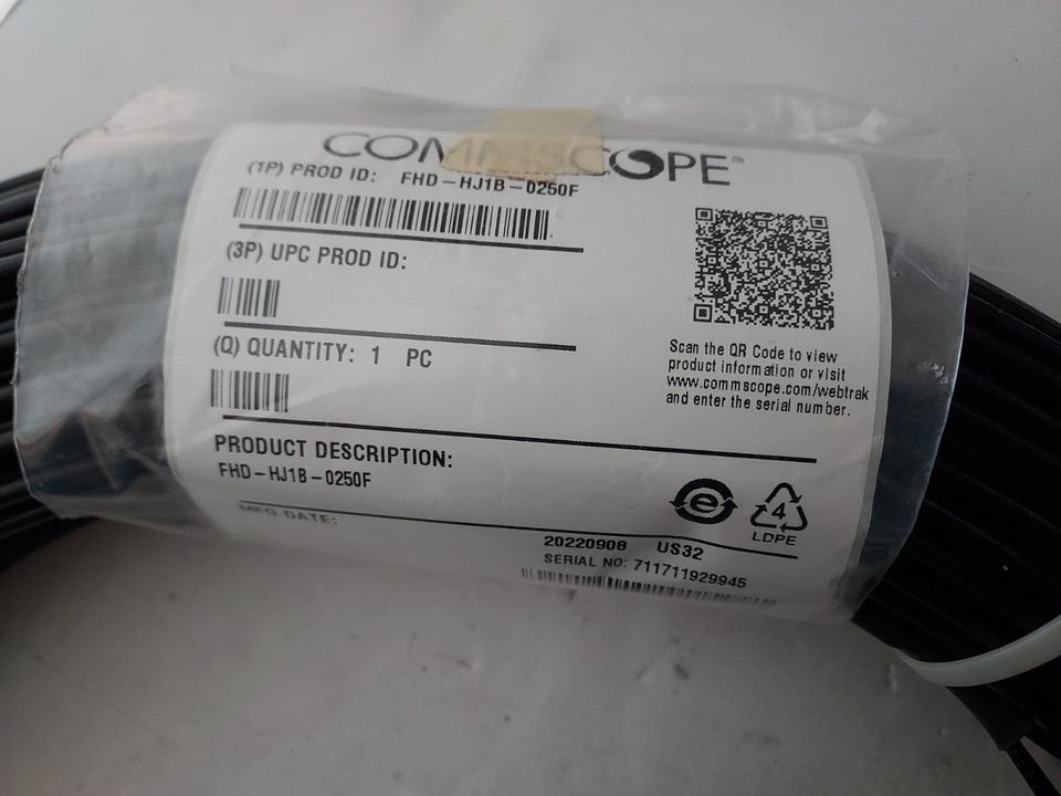 Commscope FHD-HJ1D-0250F Fiber Optic Drop Cable | Single-Mode | 300 ft ...