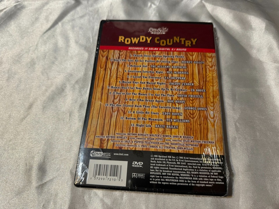 Rowdy Country, NEW! DVD Concert Live Mickey Gilley,George Jones,Bellamy ...