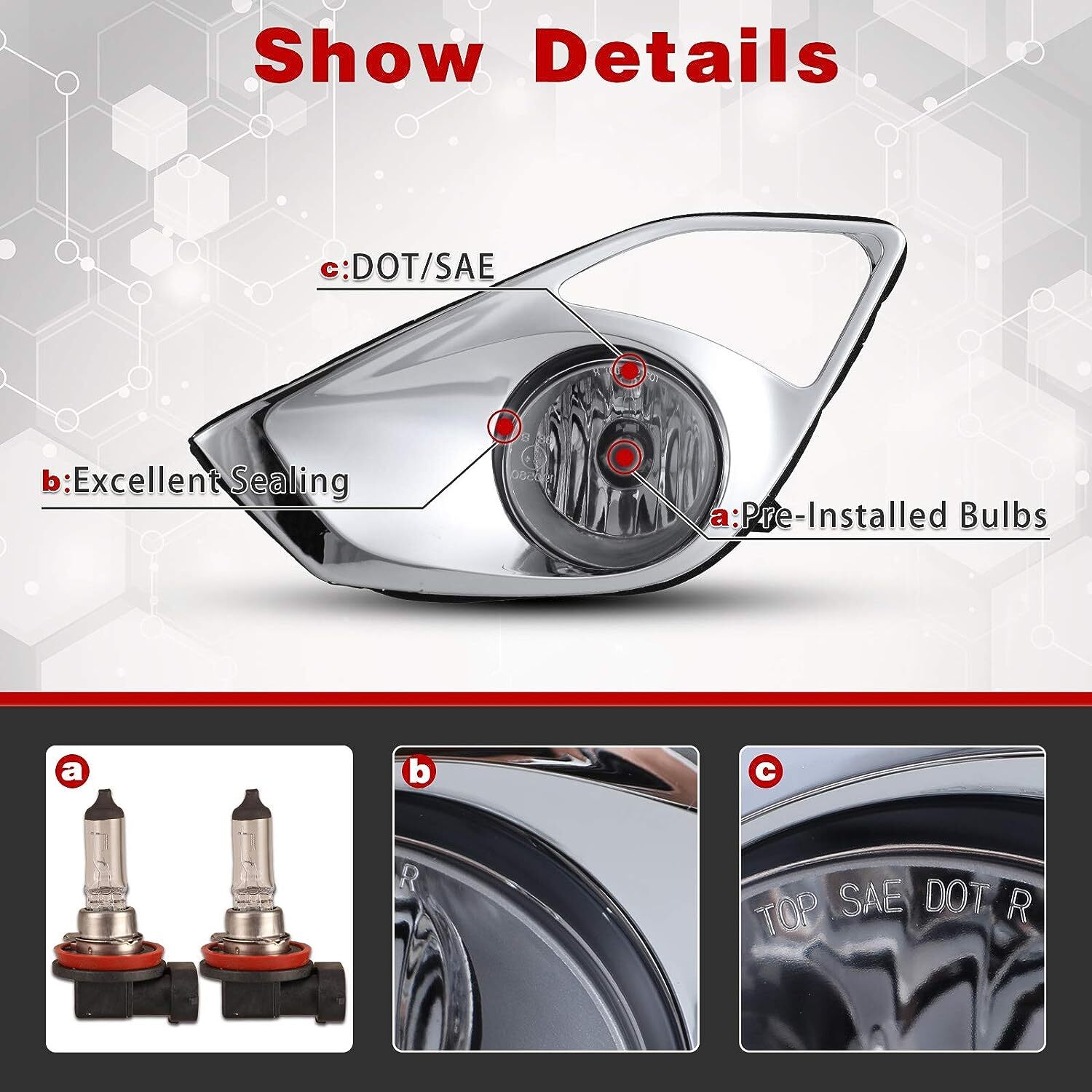 Fog Lights for 2013-2015 Toyota Avalon Driving Bumper Assembly Lamps ...