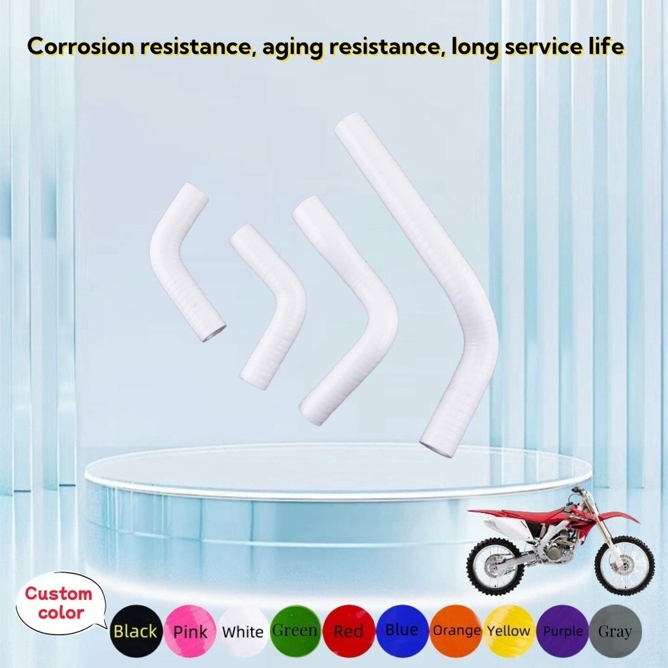 Black For Honda CRF250R CRF250X 2004-2009 Silicone Radiator Coolant ...