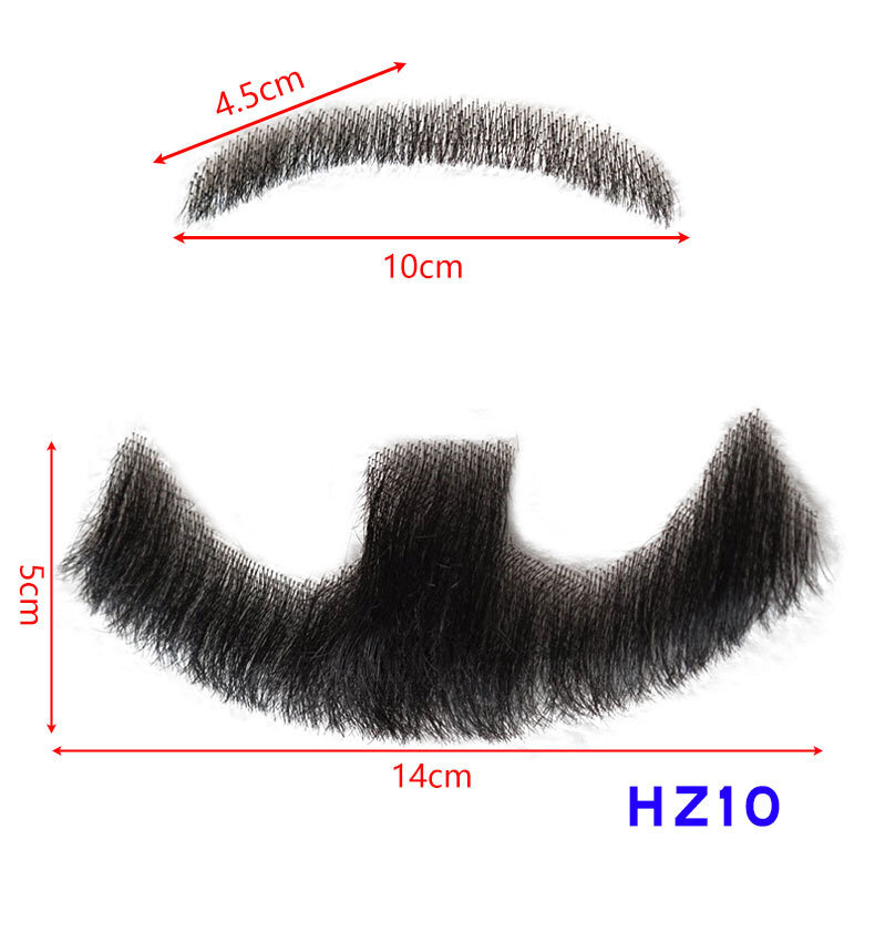 Seamless Lace Mustache Hand Made Human Hair Mustache Beard for Men ...
