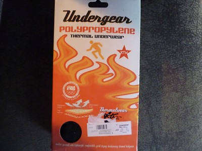 XTM POLYPROPYLENE THERMALS - LONG SLEEVE TOP -BLACK SIZE LARGE | eBay