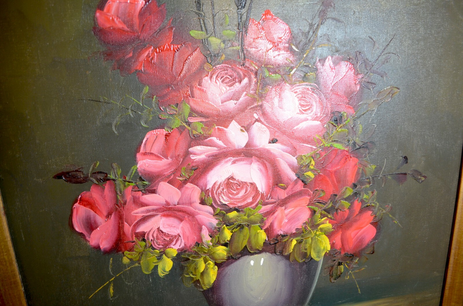 Original Framed OIL PAINTING BY ANN JULIA RANT Floral | eBay